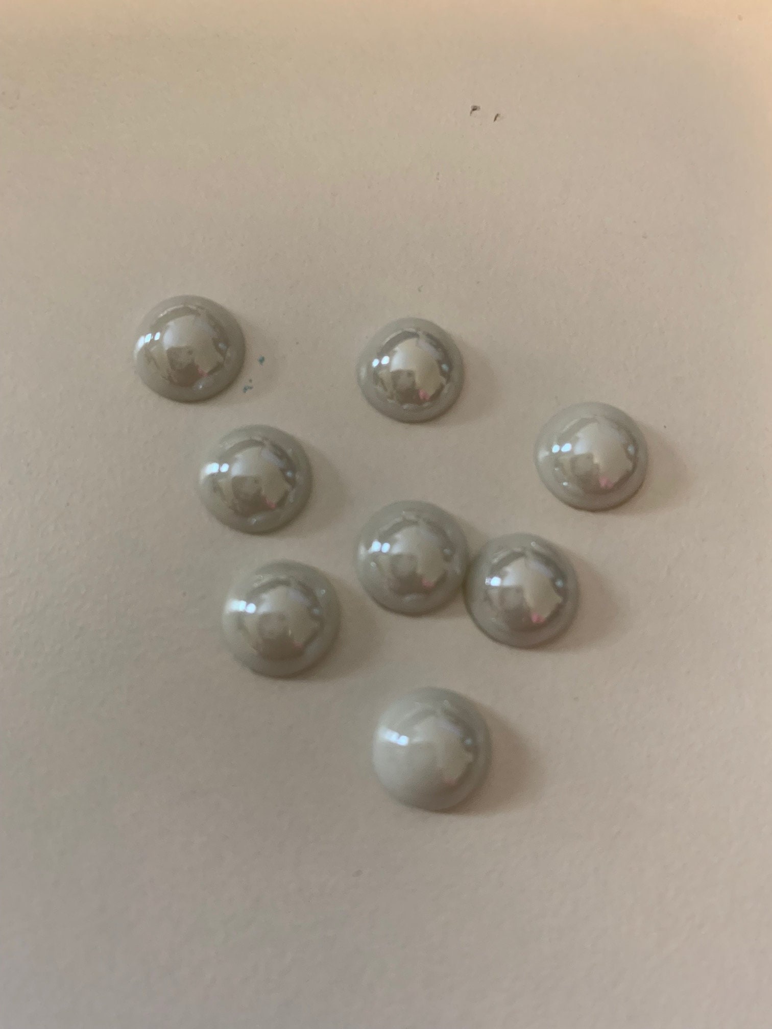 7mm (ss34) White Hotfix Half Pearls - Pack of 48 - Etsy UK
