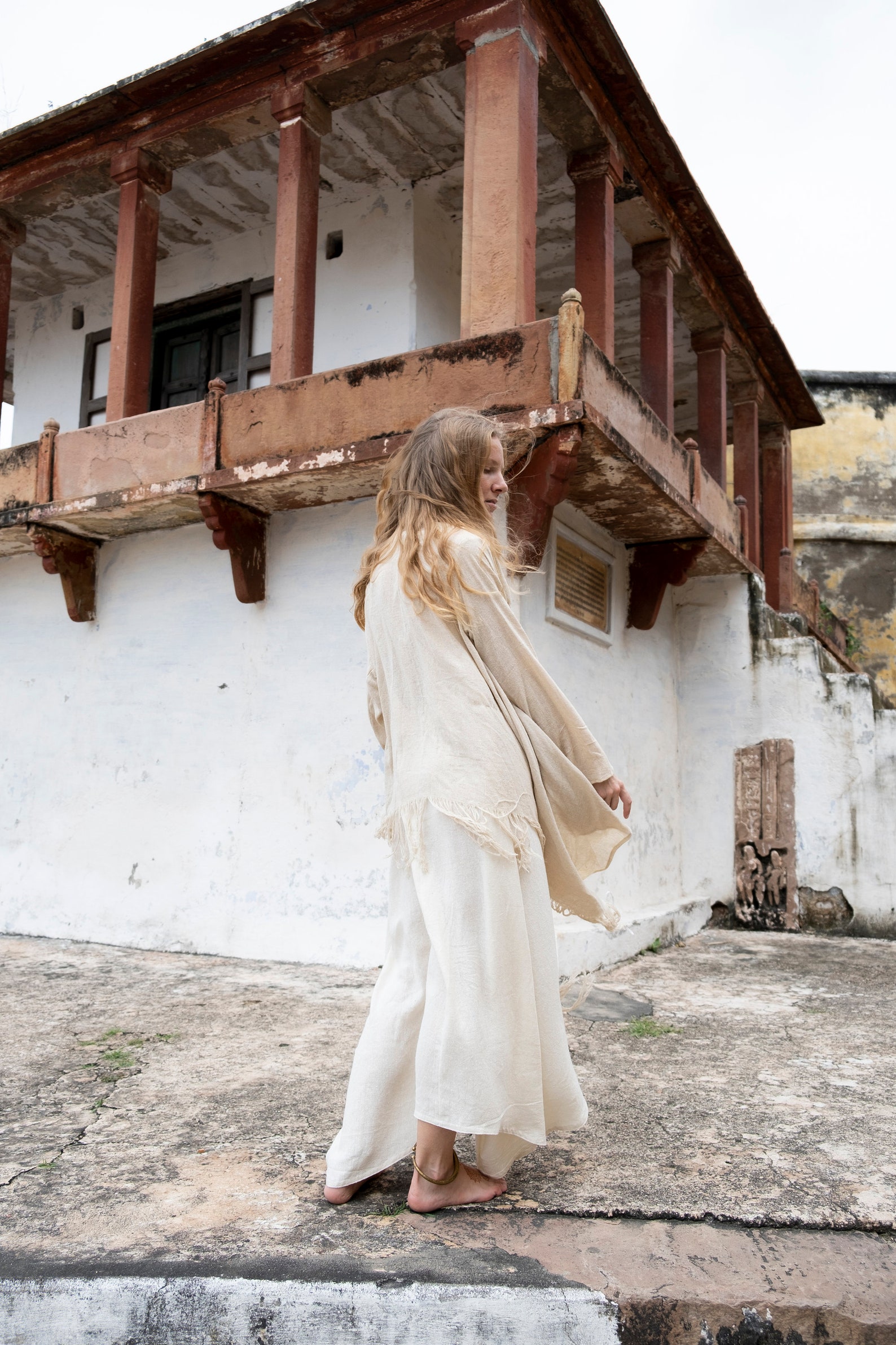 Beige Ahimsa Raw Silk Cardigan Vegan Silk Kimono Long Kimono - Etsy