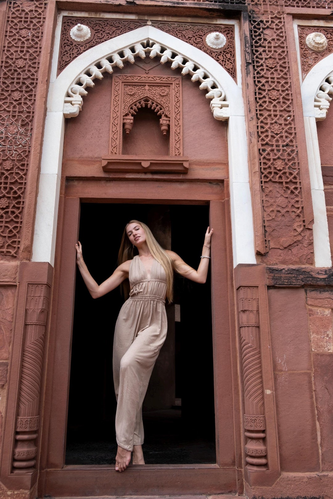 Botanical Dye Ahimsa Silk Jumpsuit, Raw Silk Playsuit, Organic Boho ...