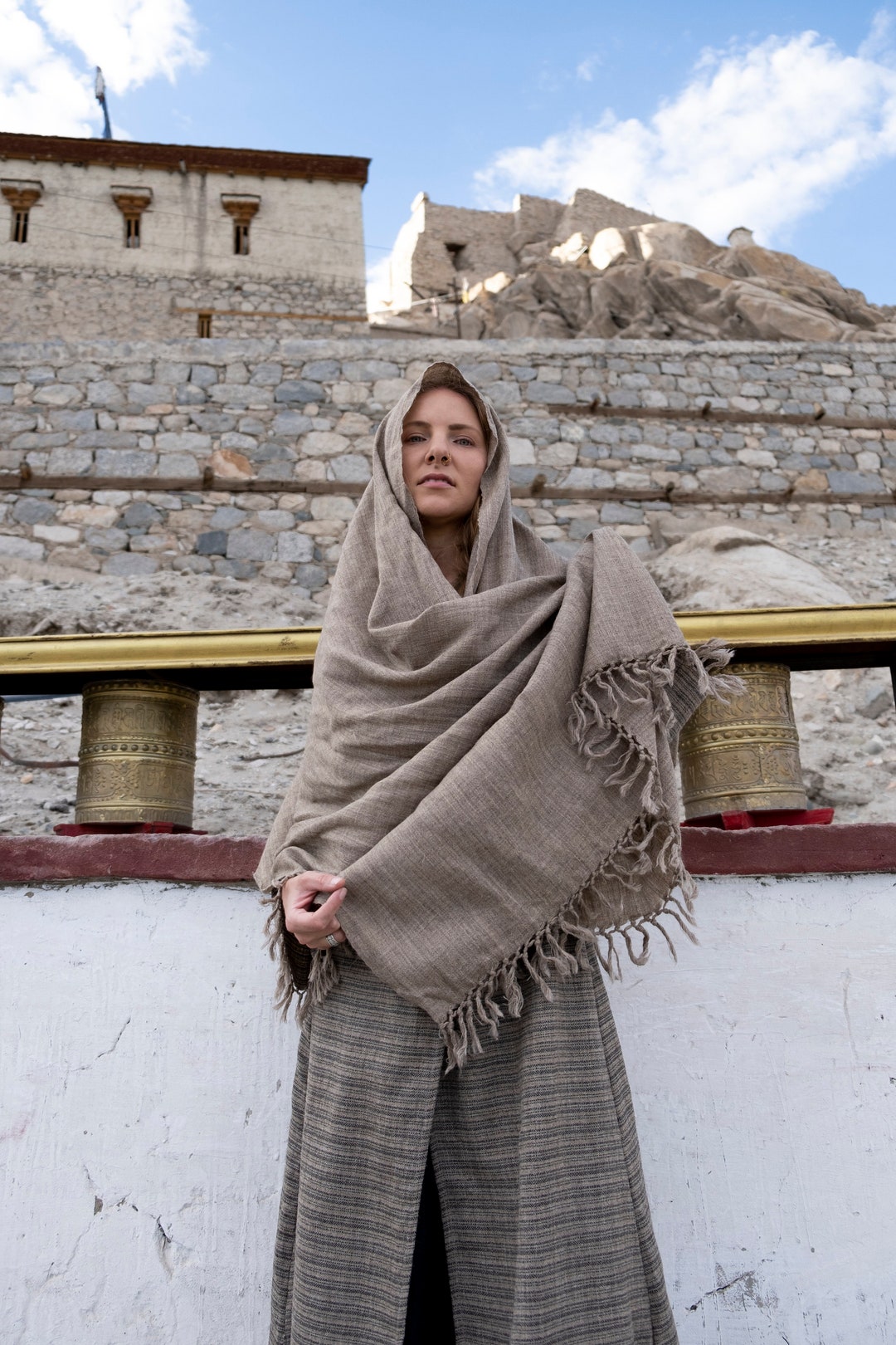 Pure Wool Shawl, 100% Organic Wool, Hand Woven Shawl, Bohemian Clothing ...