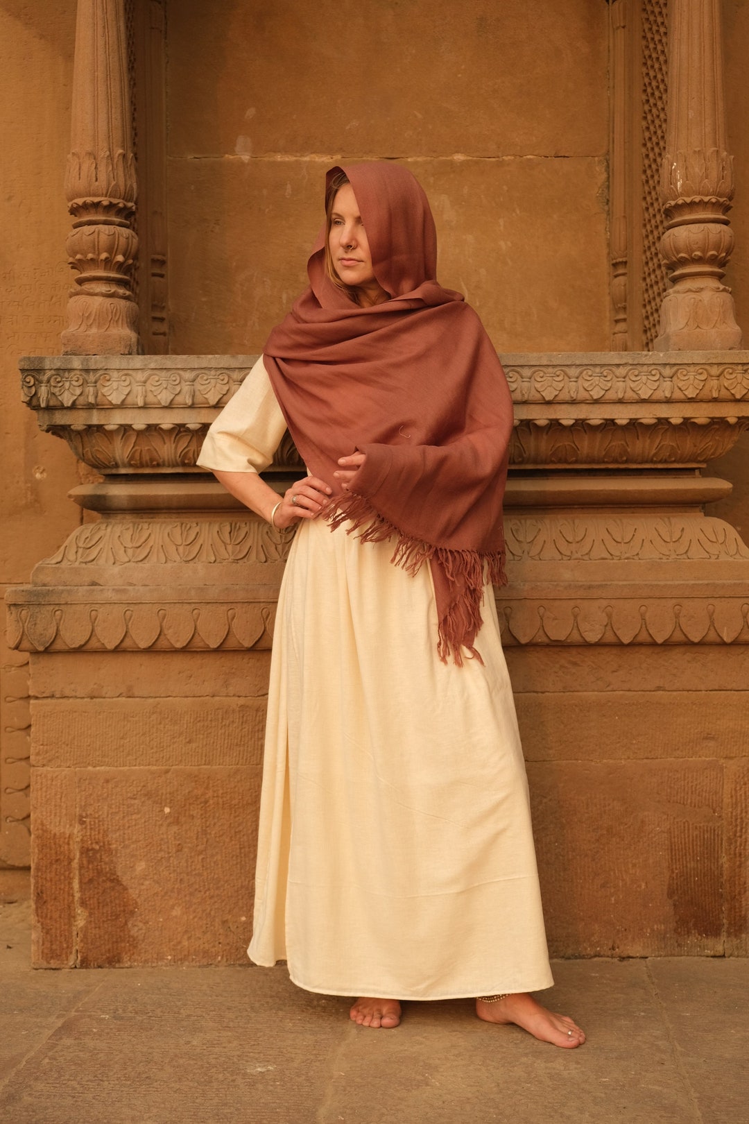 Plum Pure Wool Shawl, 100% Organic Wool, Hand Woven Shawl, Bohemian ...
