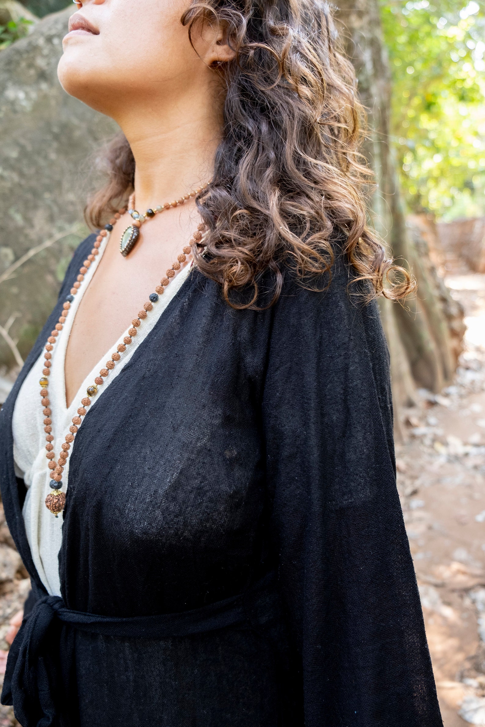 Black Ahimsa raw silk kimono Vegan silk cardigan Long kimono | Etsy