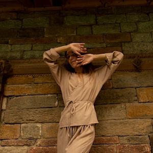 Raw Silk Pajama Set, Botanical Dye, Bohemian Pajama, Modest Pajama ...