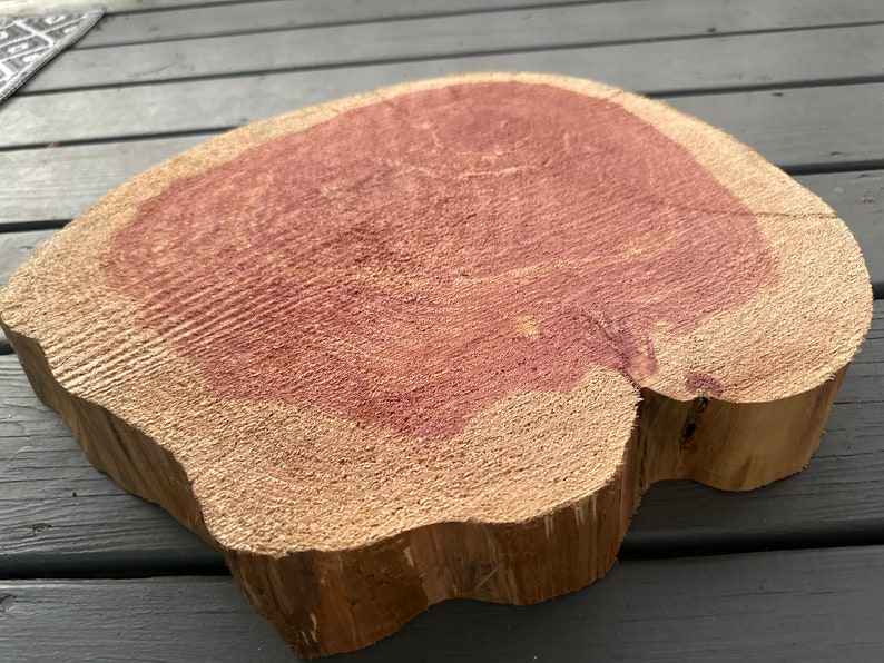 Large Chunky Cookie Red Cedar Wood Round Rough Cut Table DIY - Etsy