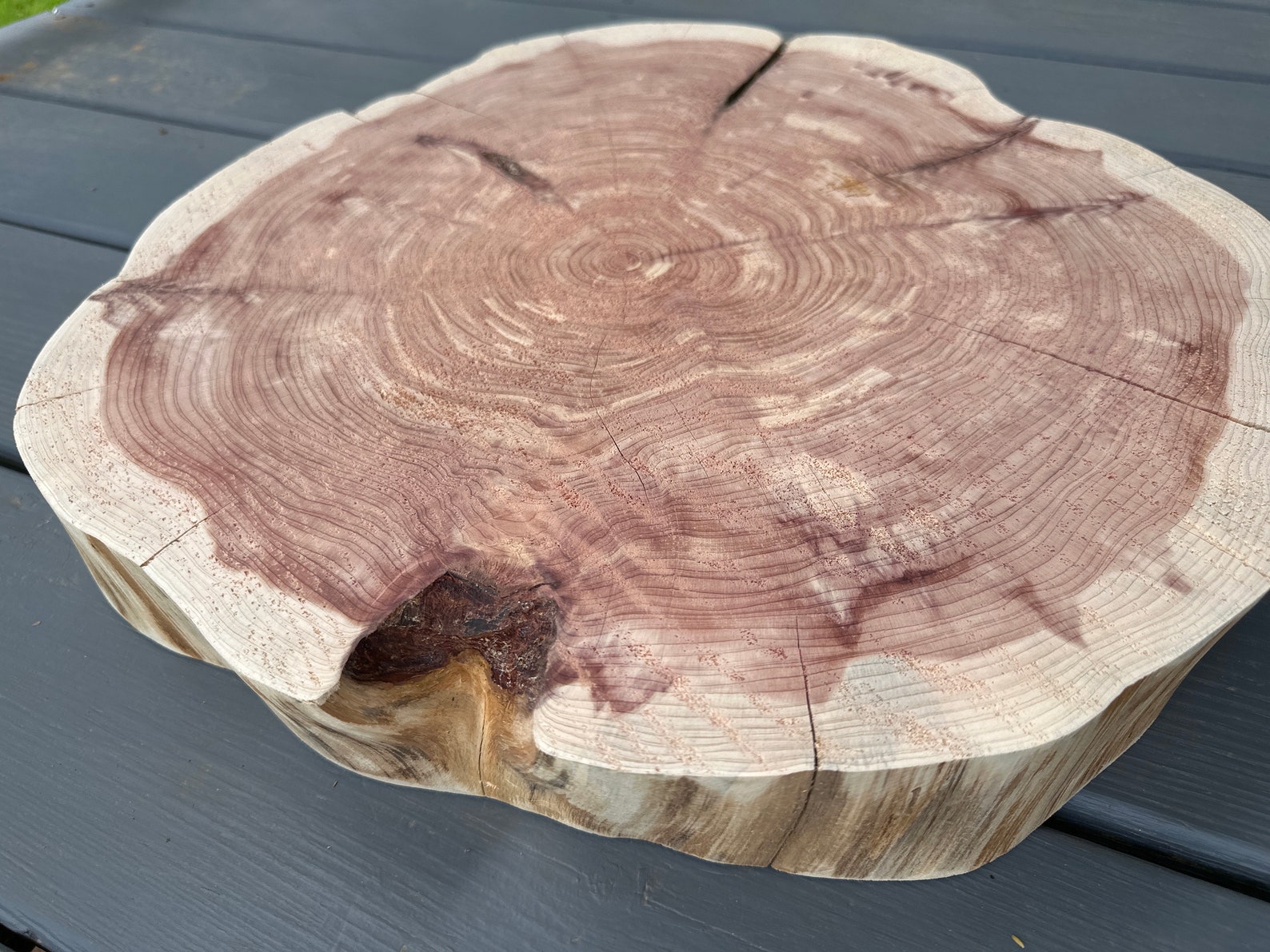 Large Chunky Cookie Red Cedar Wood Round Sanded Table DIY 18 - Etsy