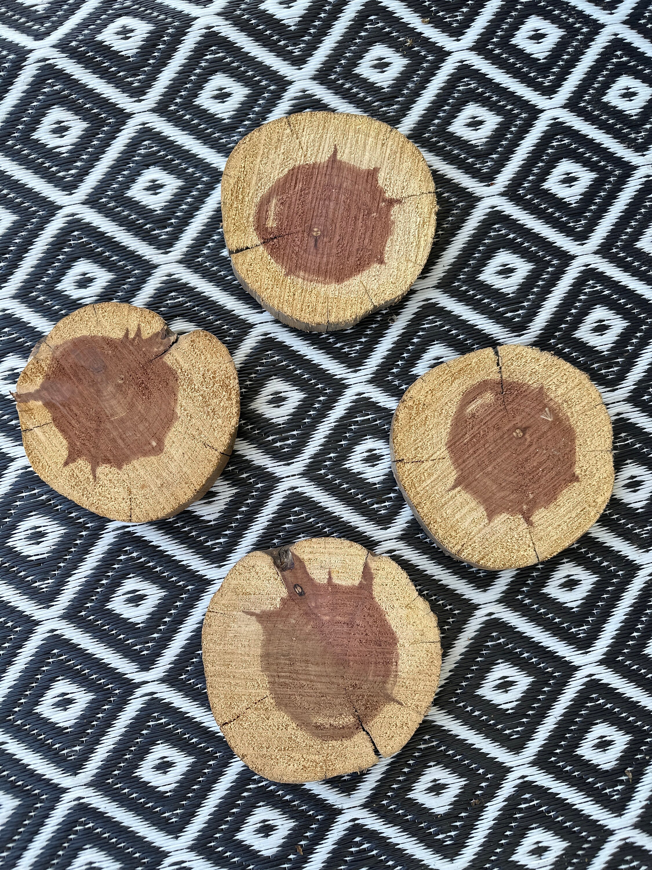 Round Red Cedar Wood Raw Centerpiece Rough 6” Lot of 4 Pieces - Etsy