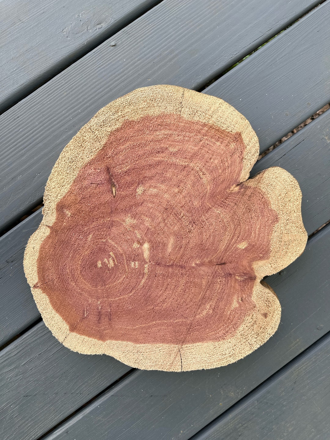 Large Chunky Cookie Red Cedar Wood Round Rough Cut Table DIY - Etsy