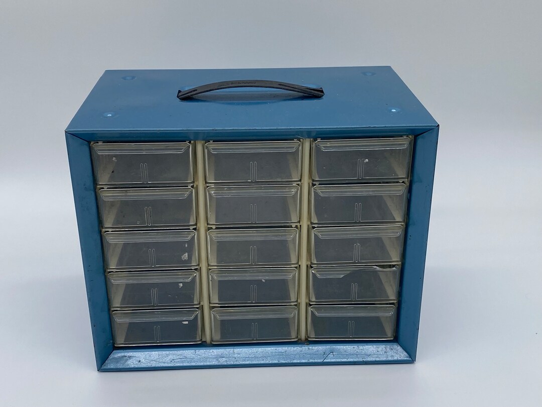 Vintage Akro Mils Part Cabinet Metal 15 Drawers Made in - Etsy