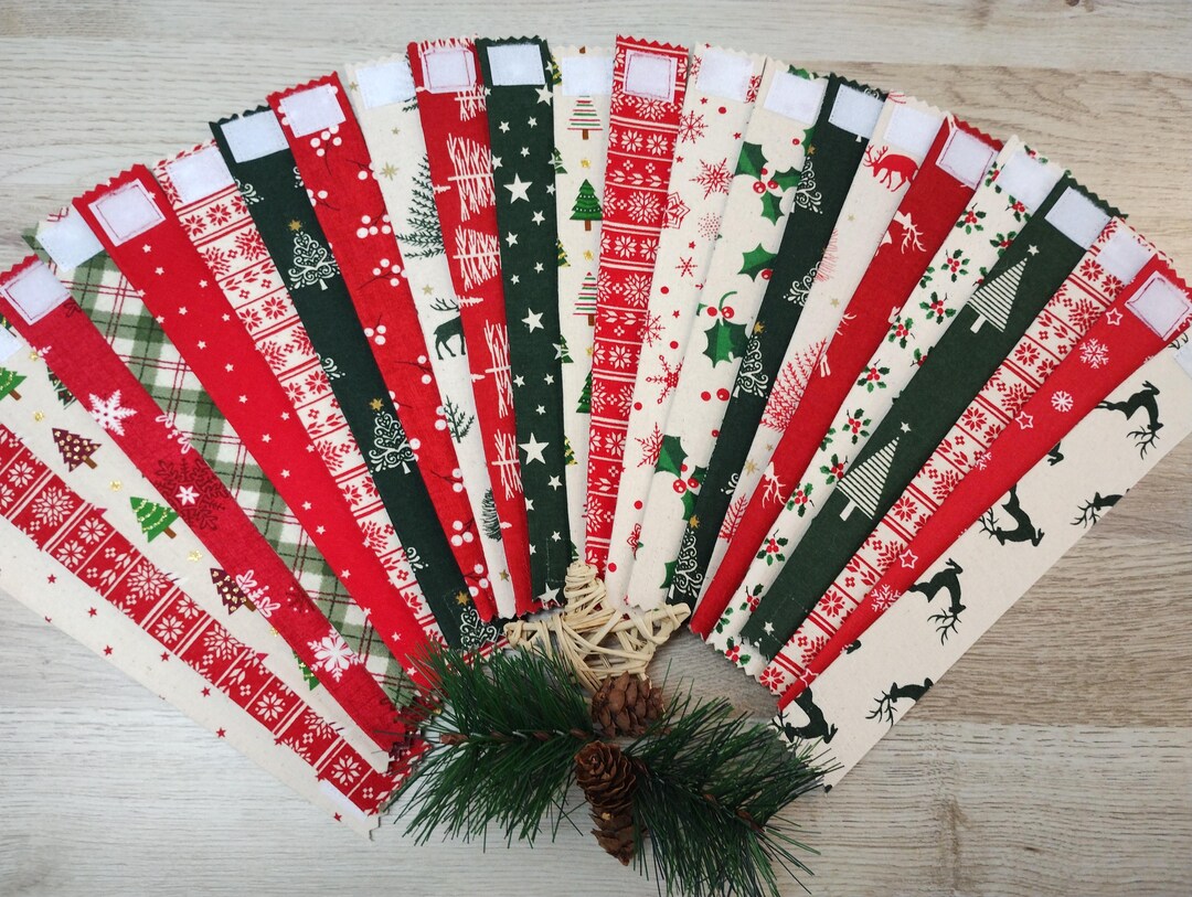 Fabric 'paper' Chain Christmas Garland - Reusable Cotton Links, Zero ...