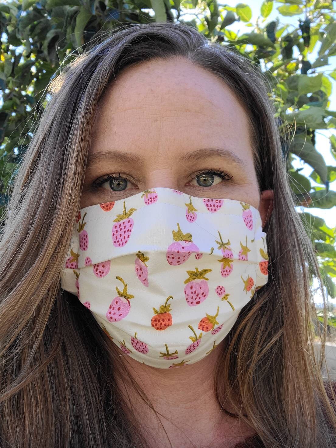 Strawberry face mask strawberries face mask berry picking | Etsy