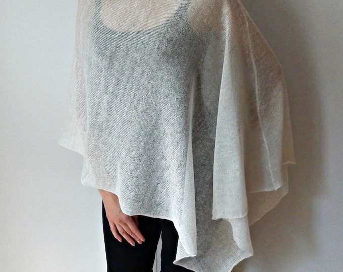 White Bridal Shawl, Wedding Poncho ,shawl, Cape, Bolero, Capelet, Shrug ...