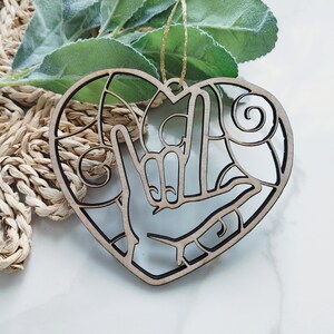 Custom Wood Sign Ornament Sign Language ASL I Love You - Etsy