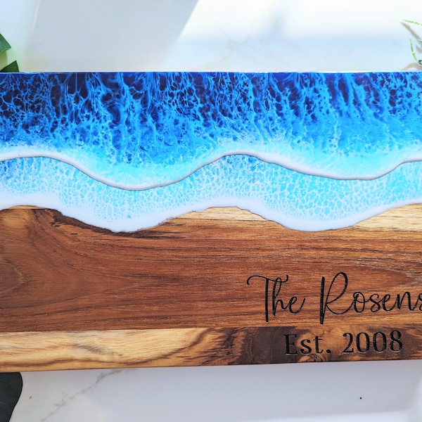Resin Ocean Wave Cutting Board - Etsy