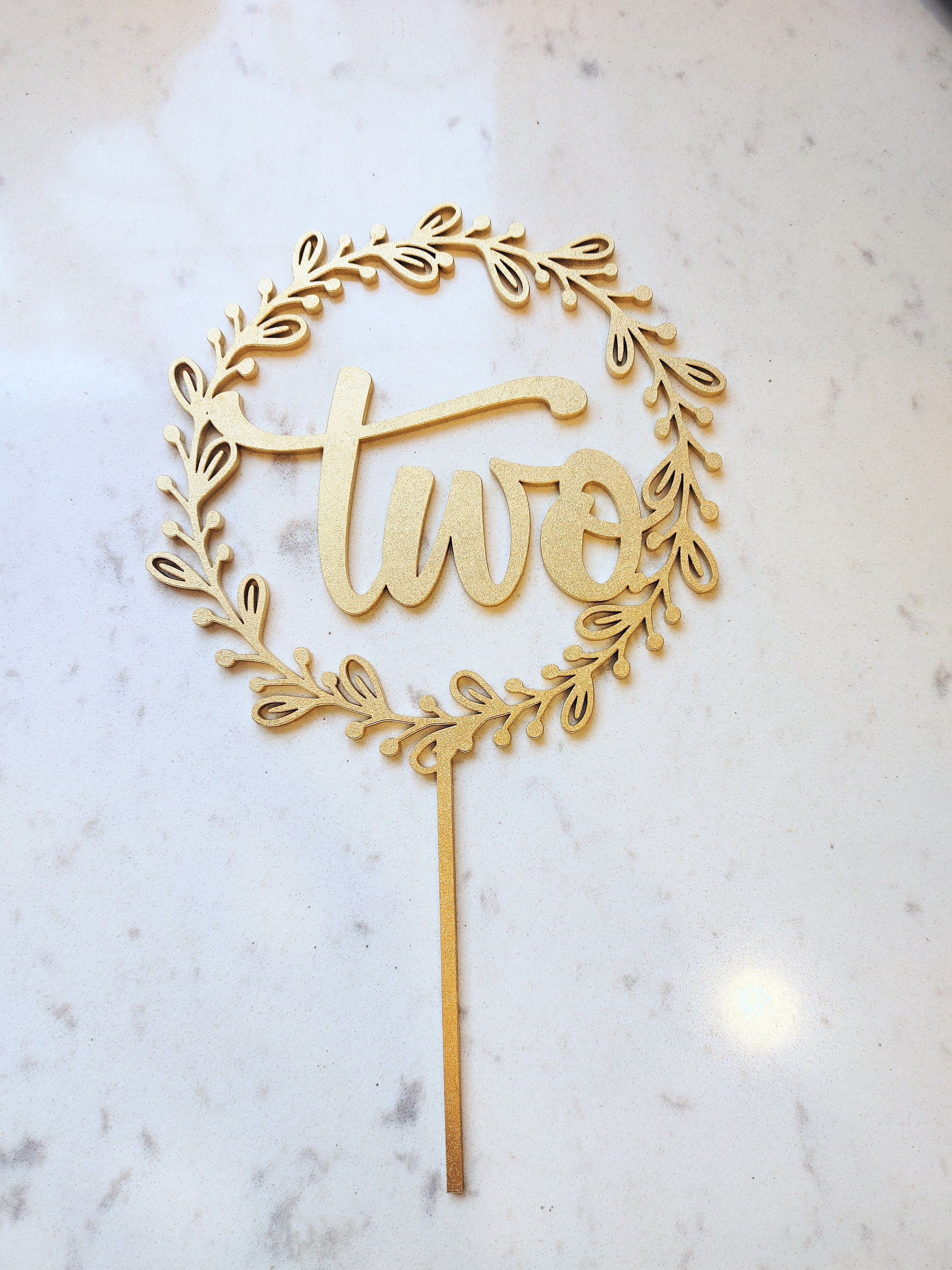 Flower Cake Topper Girl second birthday cake topper 2nd | Etsy