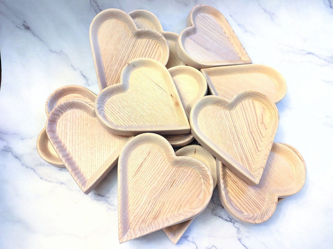Wood Heart Tray Blanks, Wooden Hearts for Laser Engraving or Vinyl ...