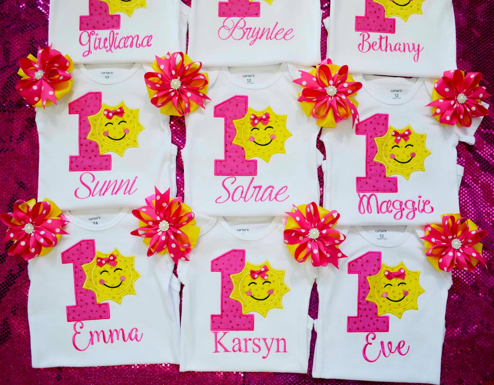 First Sunshine Birthday Outfit Girl Personalized Baby Girl | Etsy