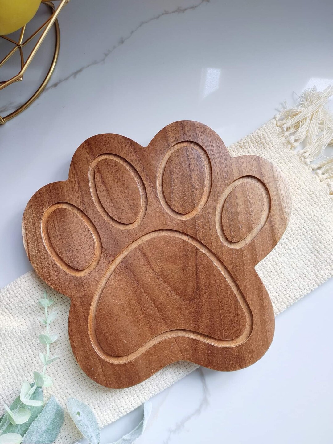 Wood Paw Cheese Board, Dog Wood Serving Tray, Paw Charcuterie Board ...