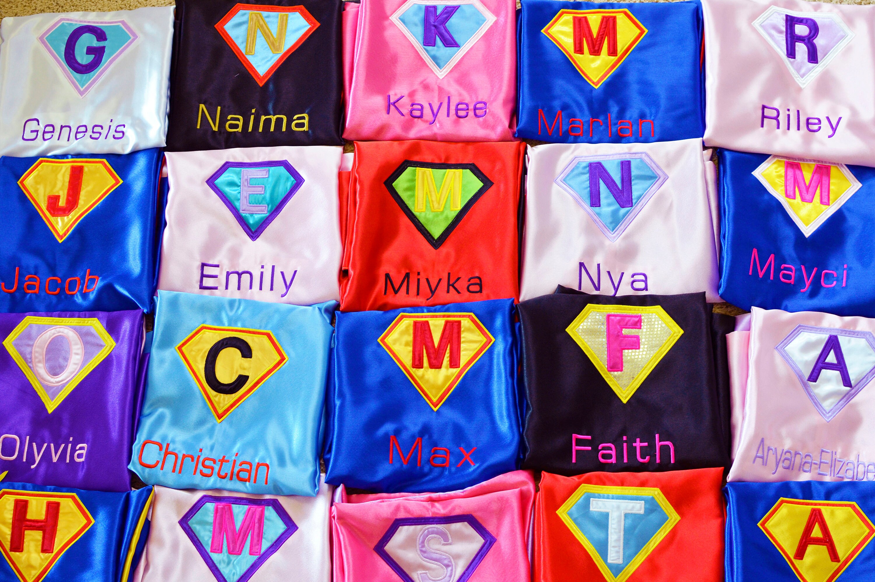 Customized Super Hero Cape With Initial and Name, Kids Costume ...