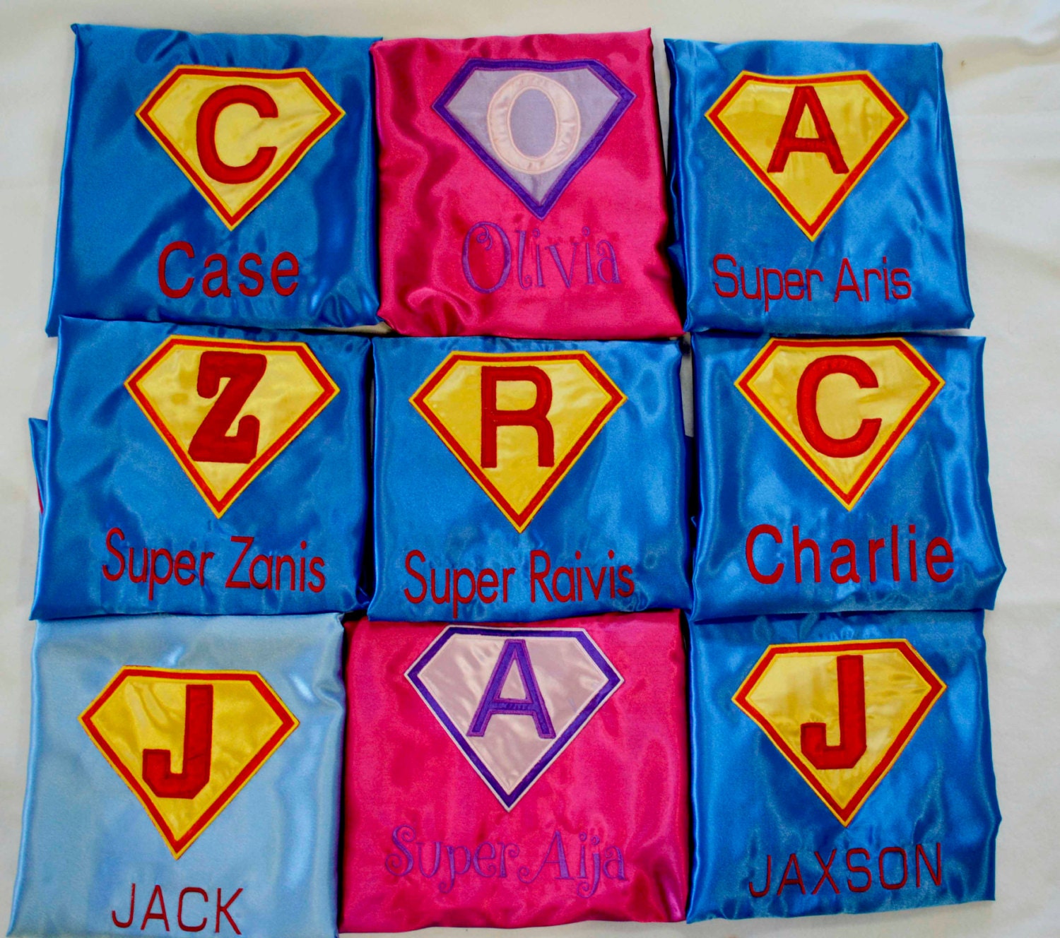 Customized Super Hero Cape With Initial and Name, Kids Costume ...