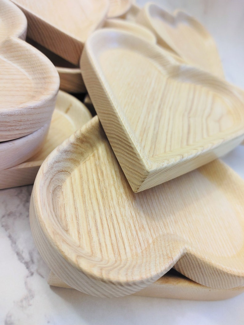 Wood Heart Tray Blanks Wooden Hearts for Laser Engraving or | Etsy