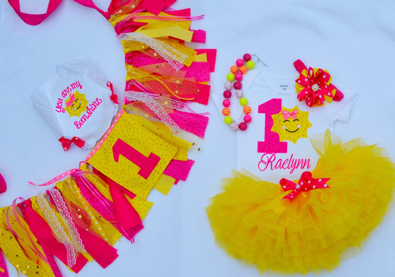 First Sunshine Birthday Outfit Girl Personalized Baby Girl | Etsy