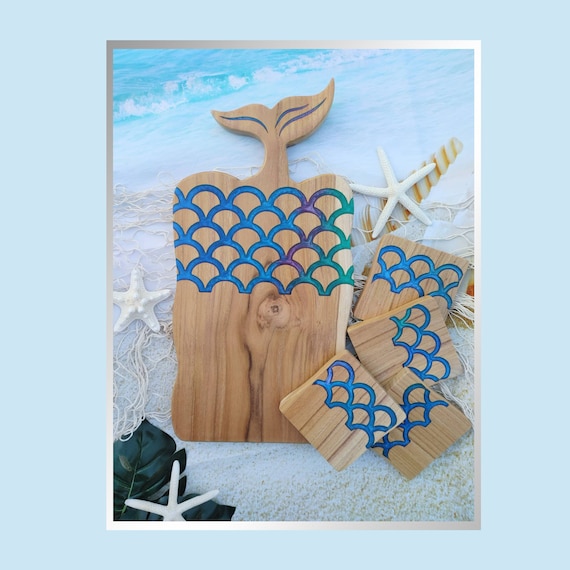 Mermaid Cheese Board Custom Mermaid Serving Board Bridal - Etsy