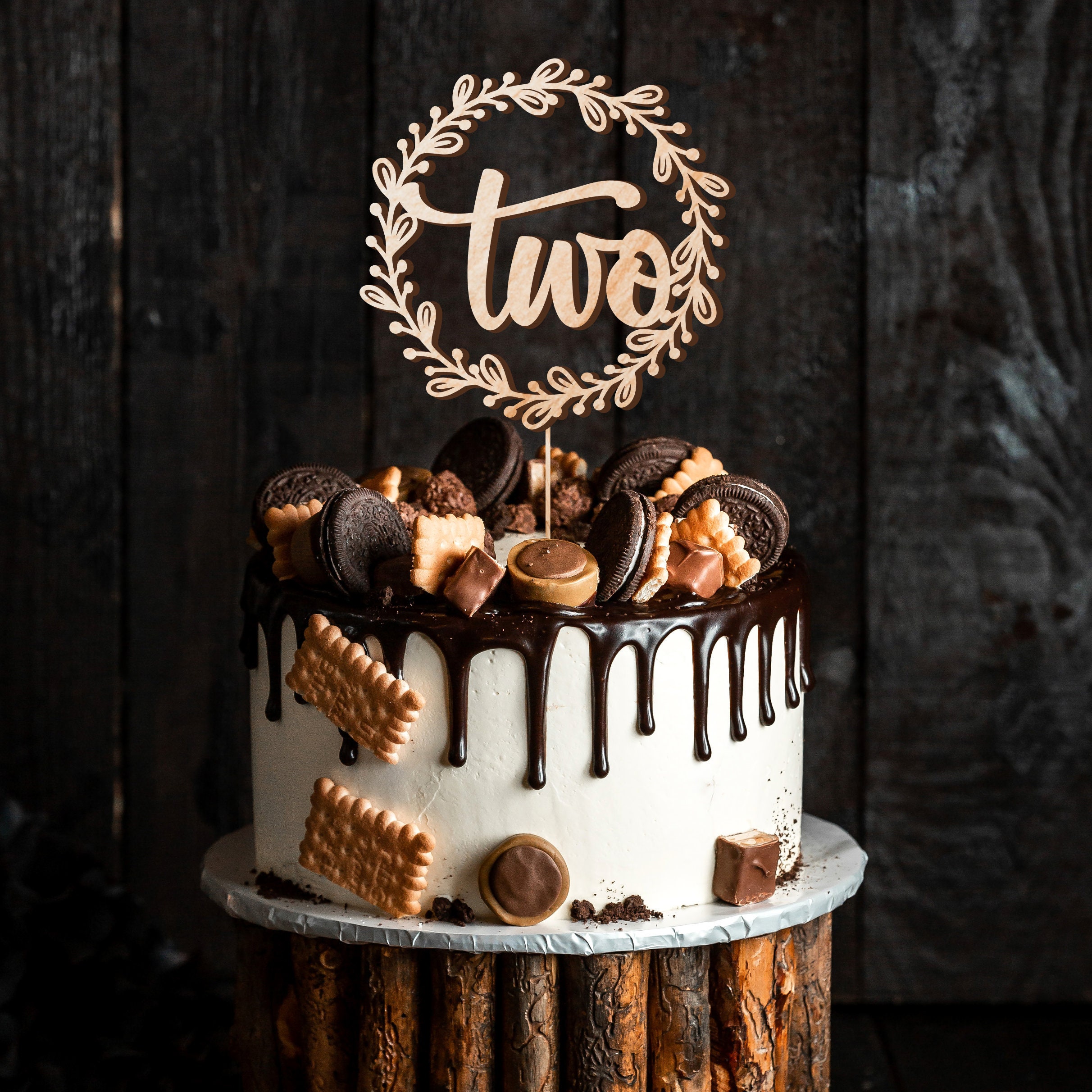 Flower Cake Topper Girl second birthday cake topper 2nd | Etsy