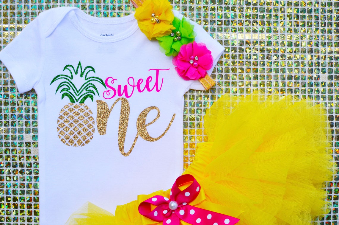 First Birthday Outfit Girl Pineapple Pineapple First Birthday - Etsy