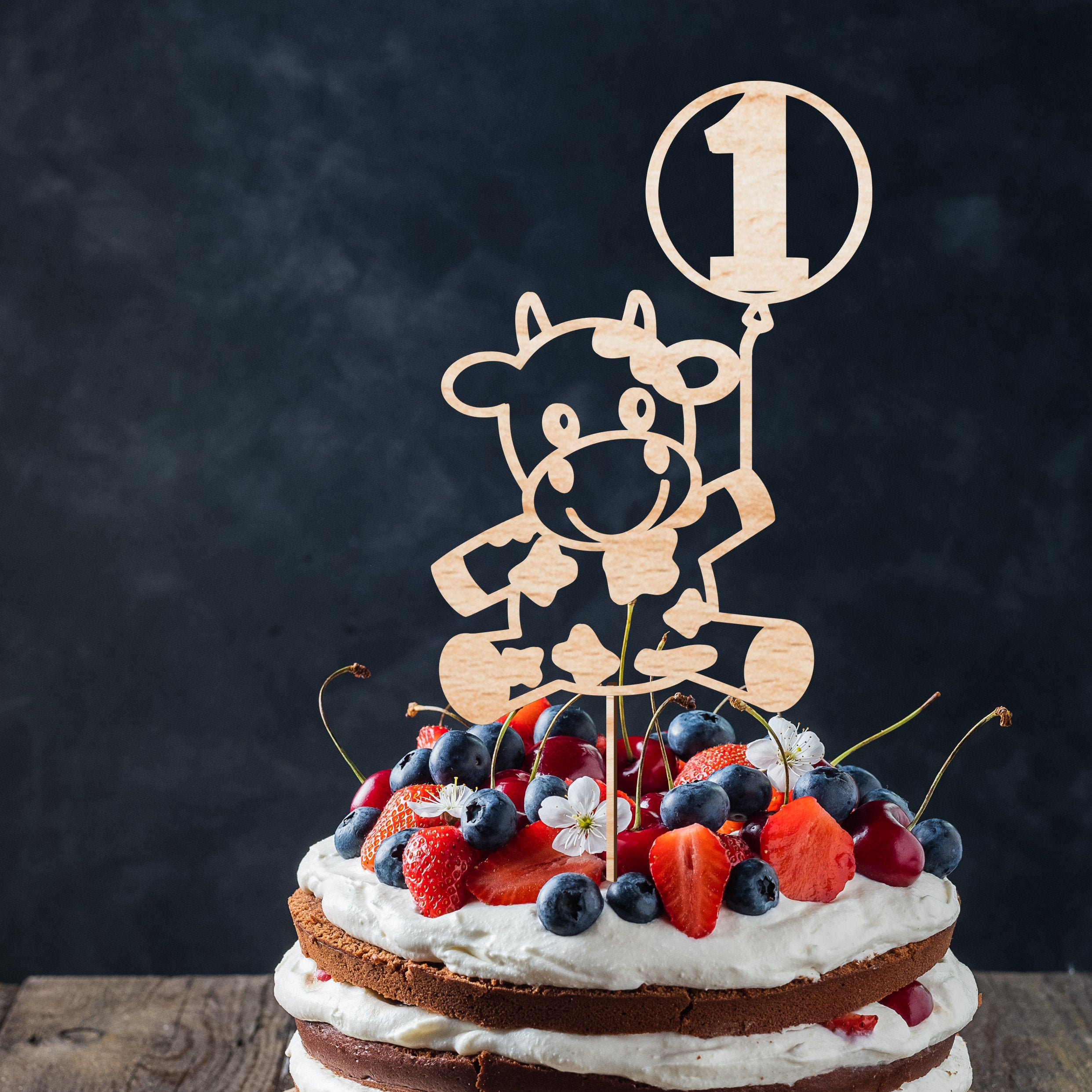 Cow Birthday Party, Cow Birthday Decor , 1st Birthday Cake Topper ...