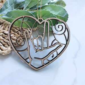 Custom Wood Sign Ornament Sign Language ASL I Love You - Etsy