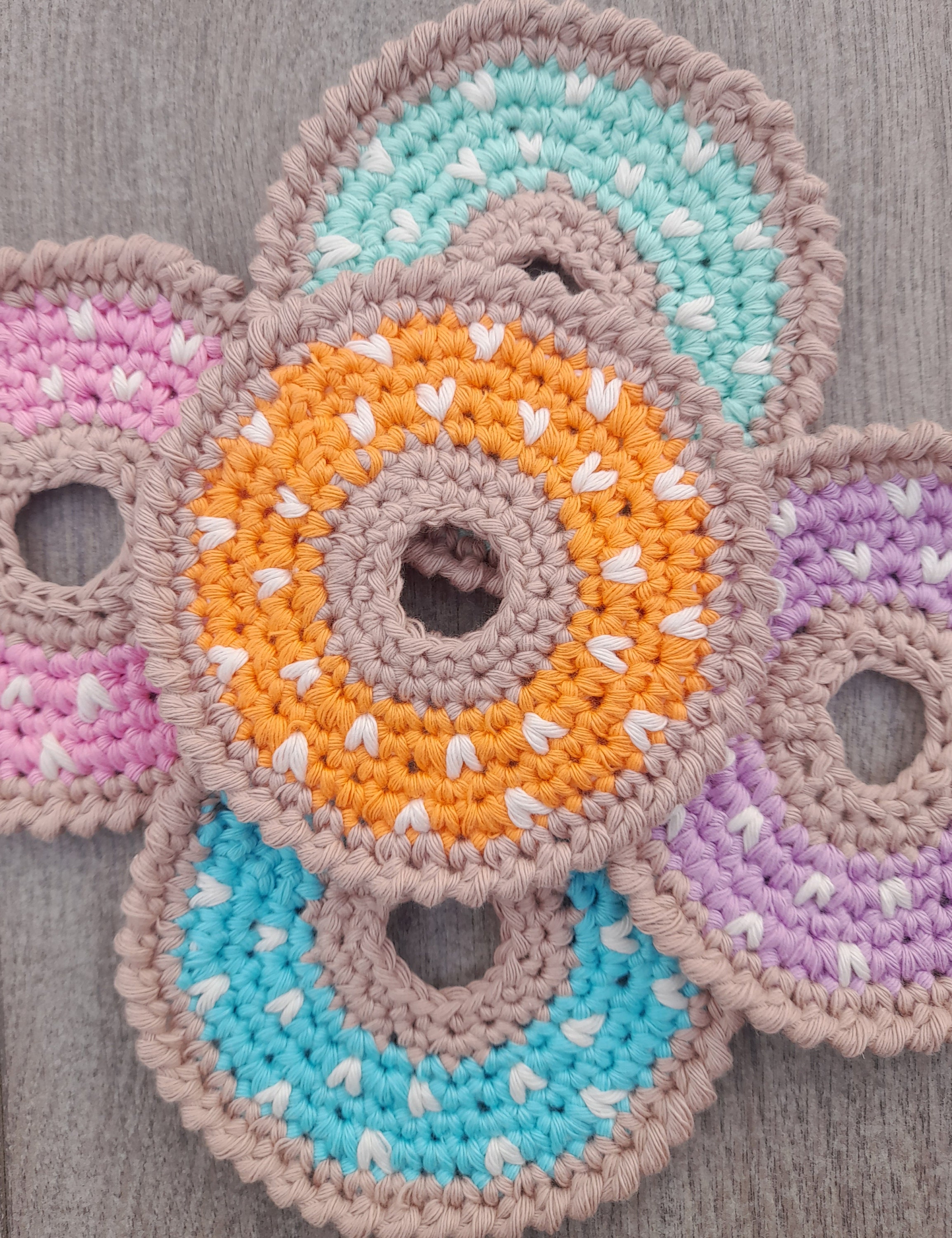 PDF Pattern - Crochet Donut Coasters - Crochet Pattern, Easy, Beginner ...