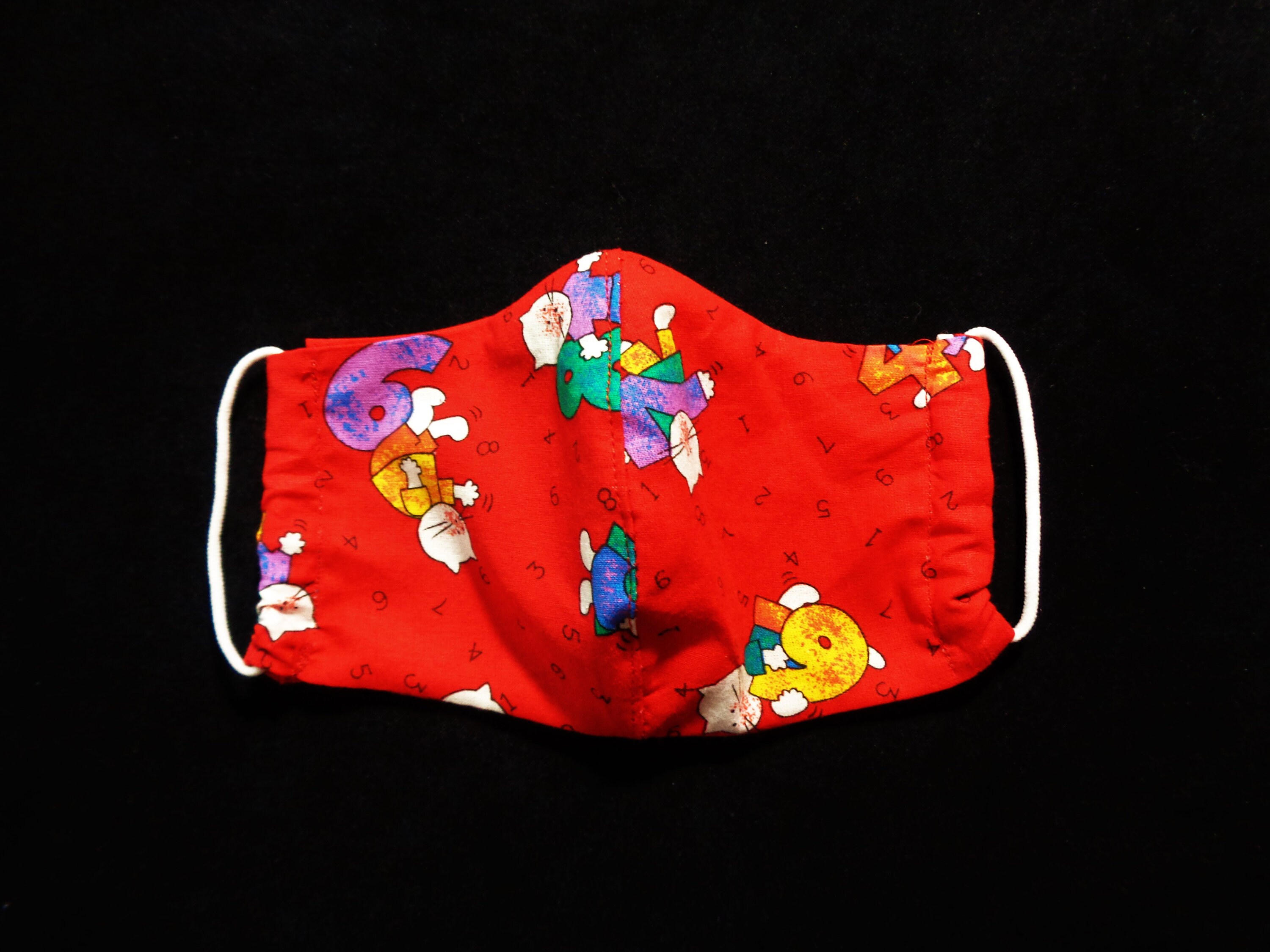 Contoured RED Kitten KIDS Face MASK With Filter Pocket and - Etsy