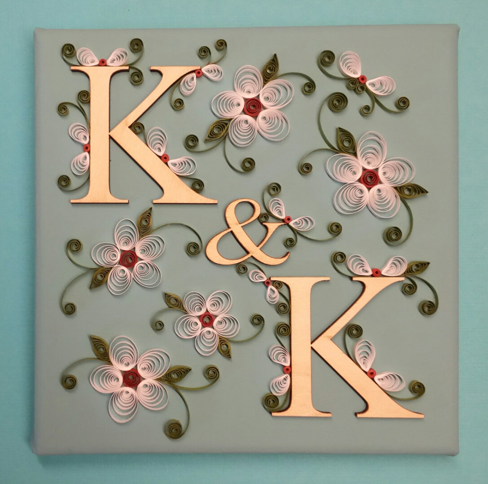Custom Couple's Initials Collage Wedding Memento/paper first ...