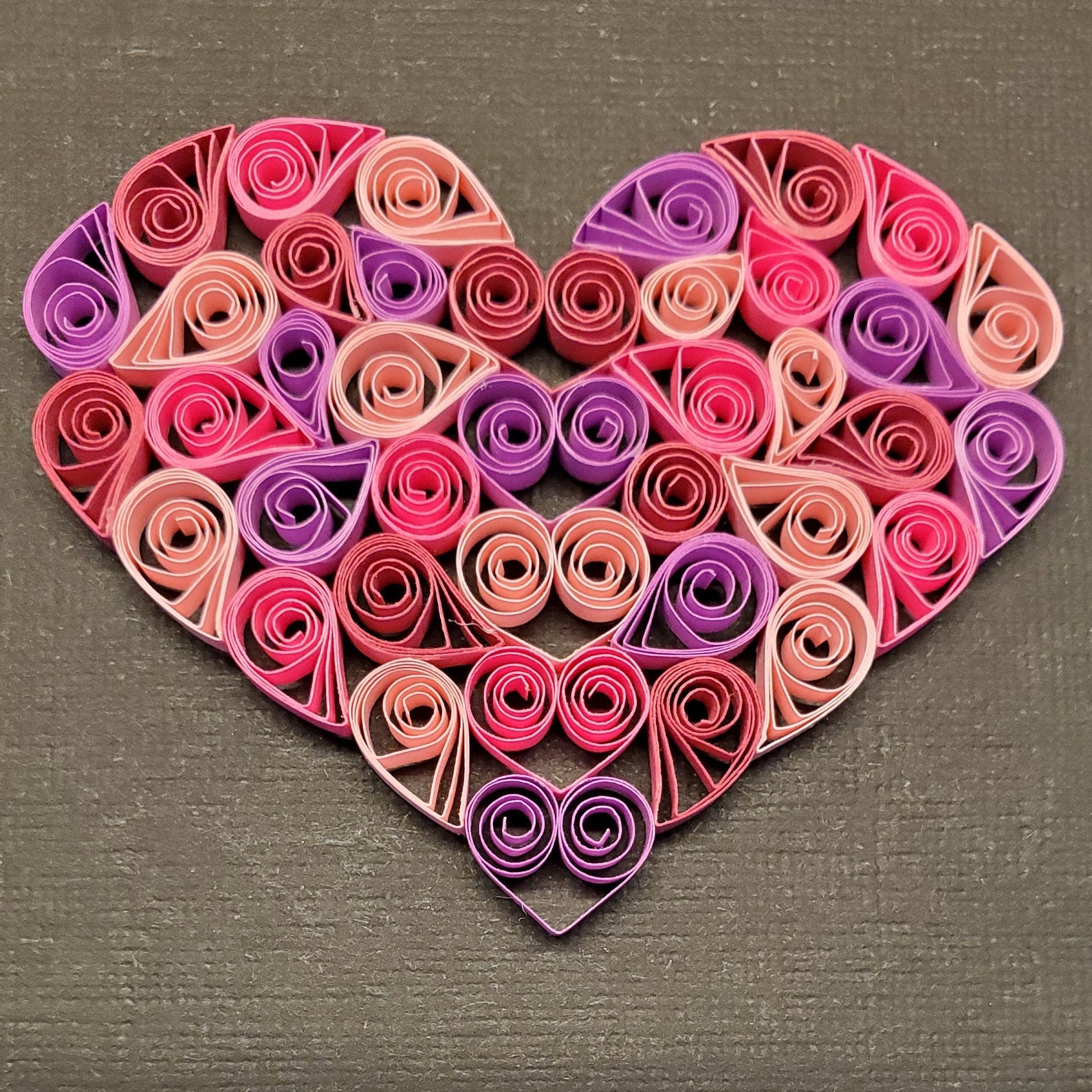 Custom paper quilled heart ornaments approx. 2 x | Etsy