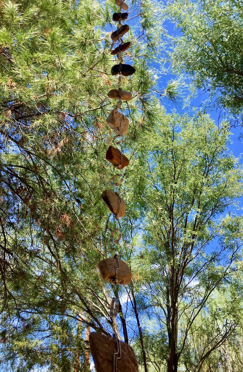 Rock Rain Chain With Galvanized Steel Wire 72 4 Lbs - Etsy