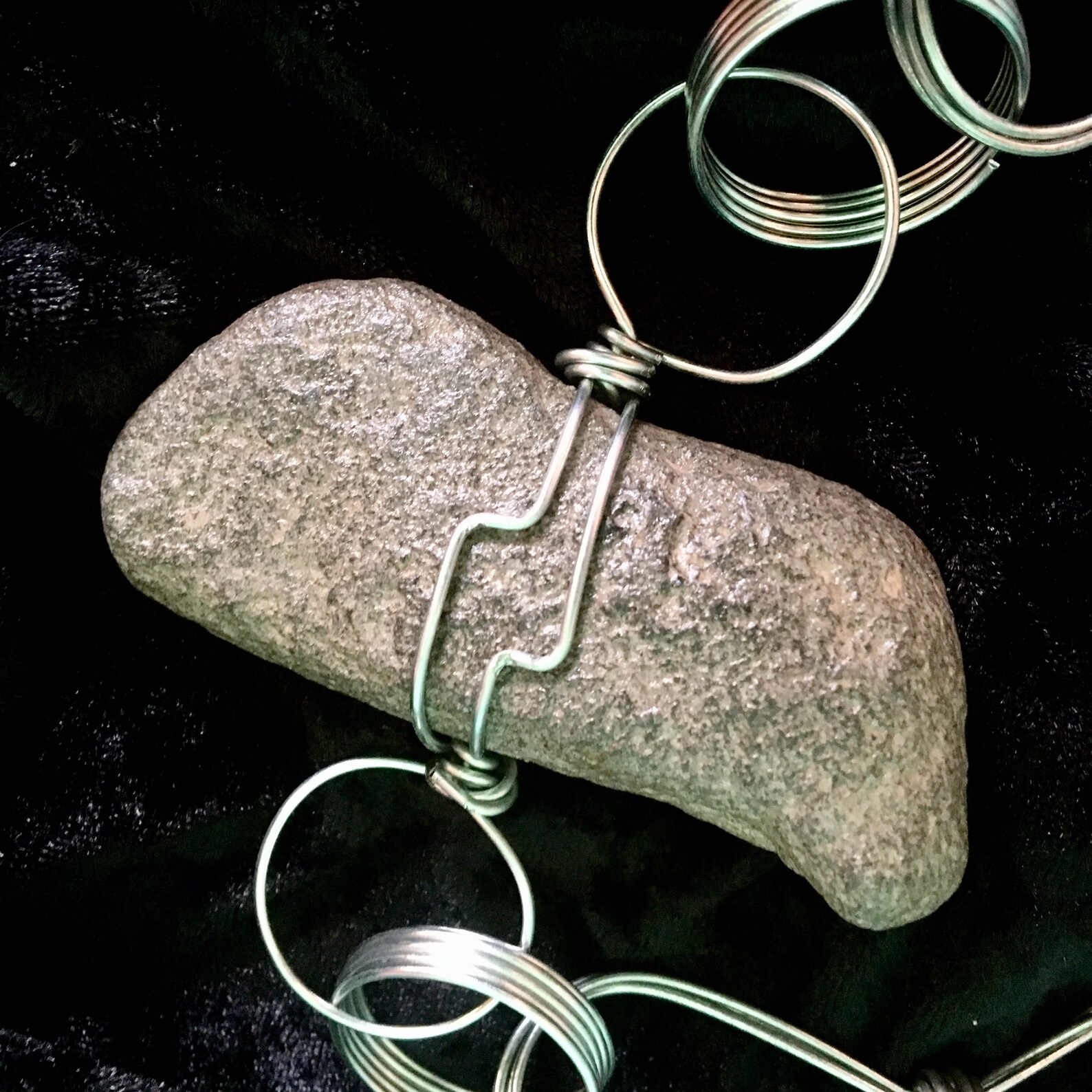 Galvanized Link and Wire Wrapped Rock Chain 143 3lbs 7oz - Etsy