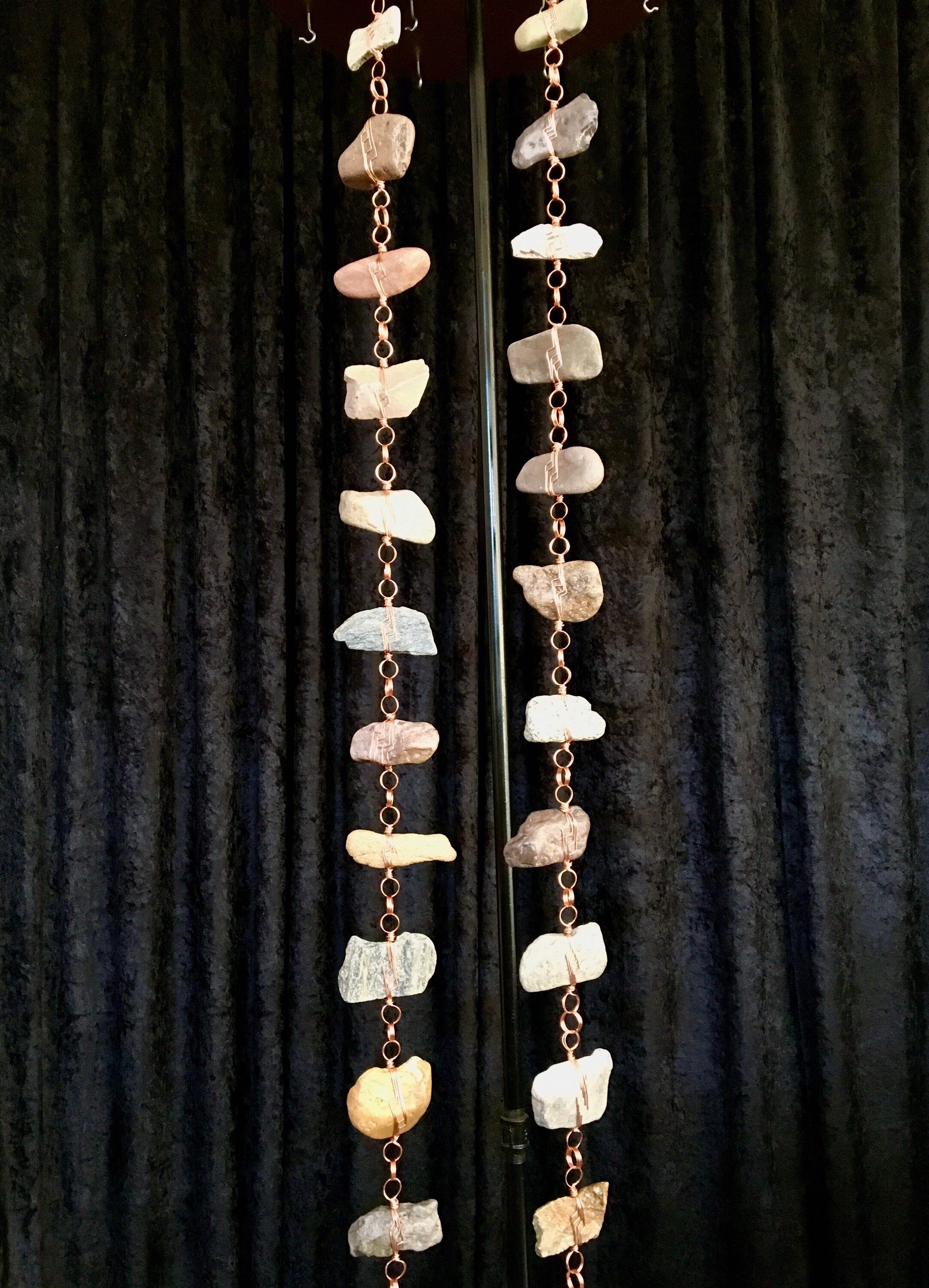 Copper Set of Rock Rain Chains Each 5'3" and Just Over 5 Lbs - Etsy