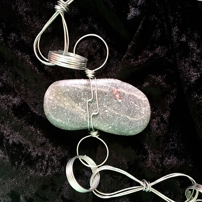 Galvanized Link and Wire Wrapped Rock Chain 14’3” 3lbs 7oz - Etsy