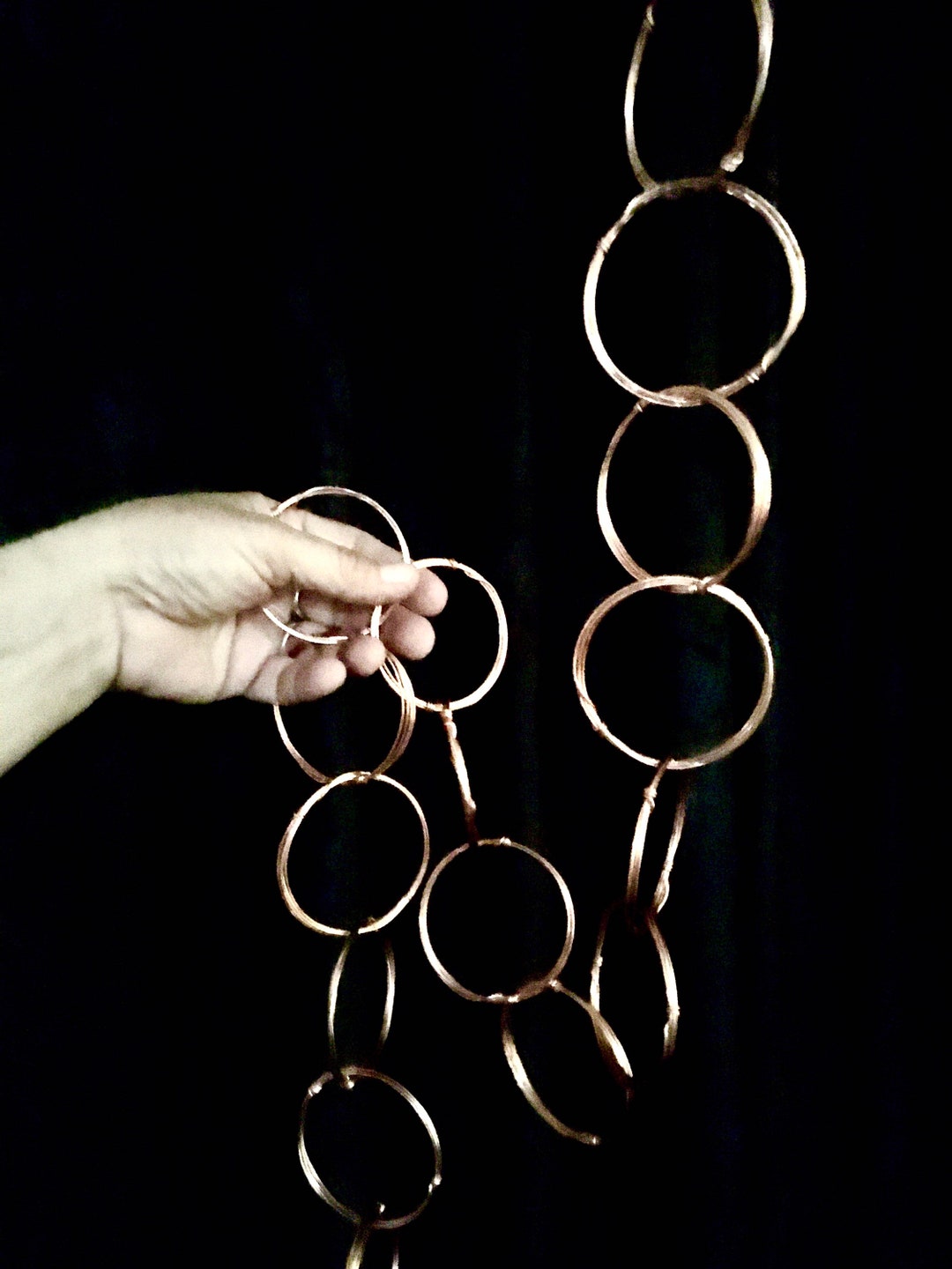 Handmade 6' Copper Ring Rain Chain - Etsy