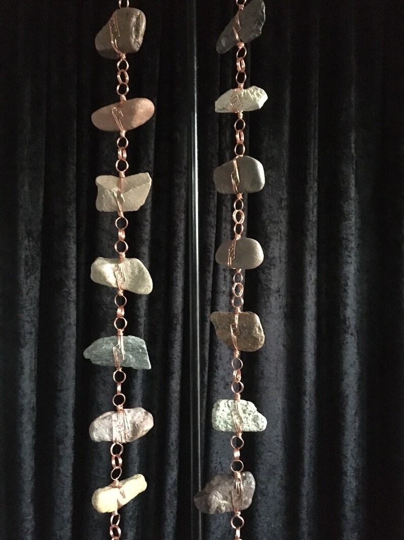 Copper Set of Rock Rain Chains Each 5'3" and Just Over 5 Lbs - Etsy