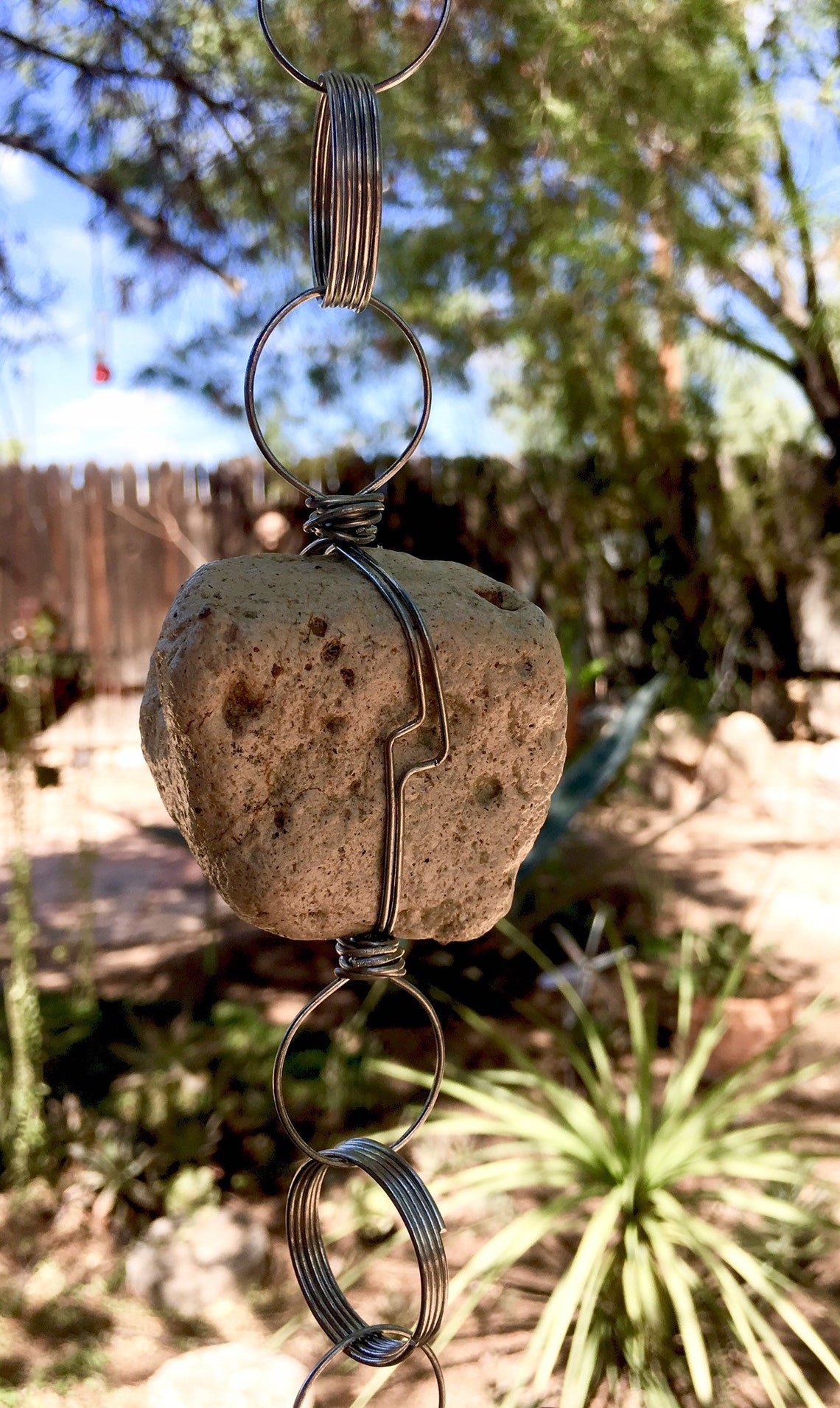Rock Rain Chain With Galvanized Steel Wire 72 4 Lbs - Etsy
