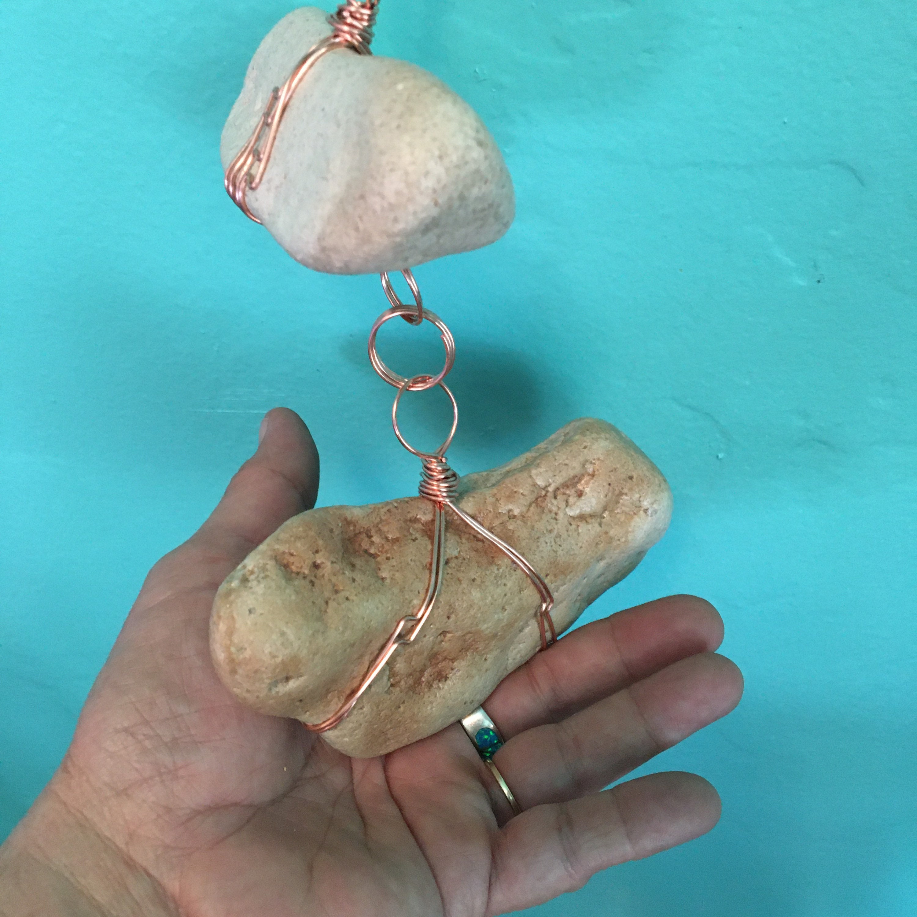 Copper Wire Rock Chain 1 Lb 4 Oz 12” - Etsy