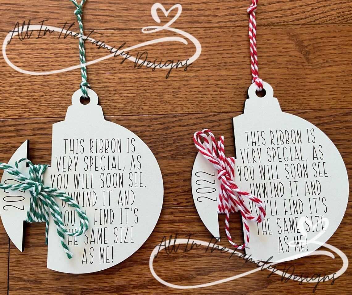 READY TO SHIP Height Ribbon Christmas Ornament Keepsake - Etsy