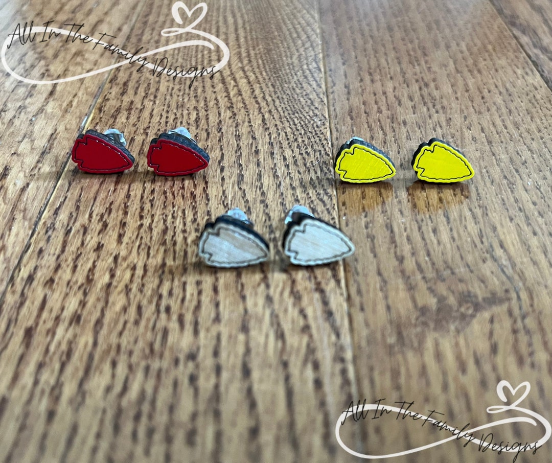 Kansas City Arrow Head Stud Earrings, Kansas City Earrings - Etsy