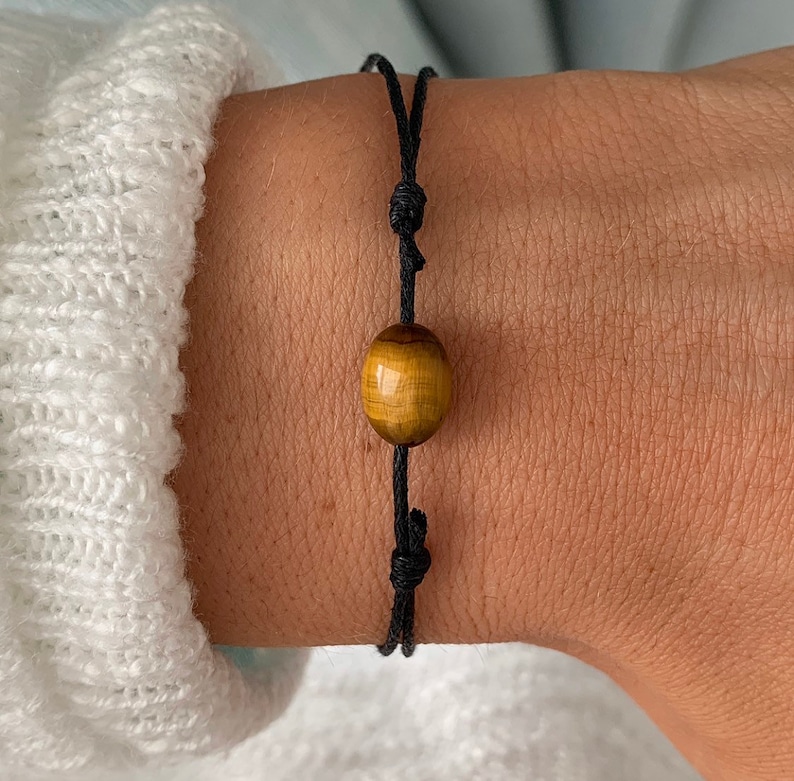 Gemstone Bracelet Adjustable Cord Bracelet Rose Quartz - Etsy UK