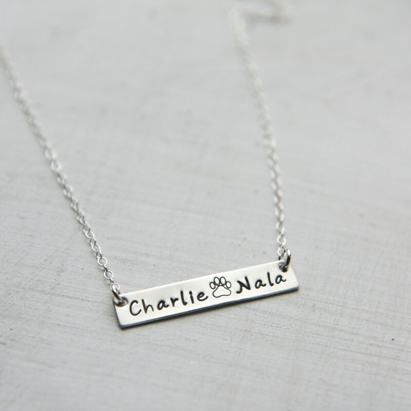Dog Name Necklace - Etsy