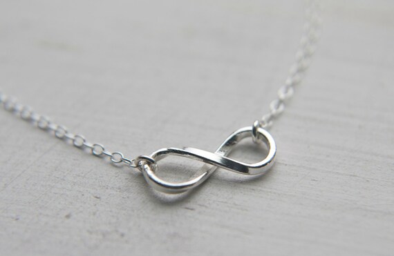 Sterling Silver Infinity Necklace Infinity Charm Necklace or | Etsy