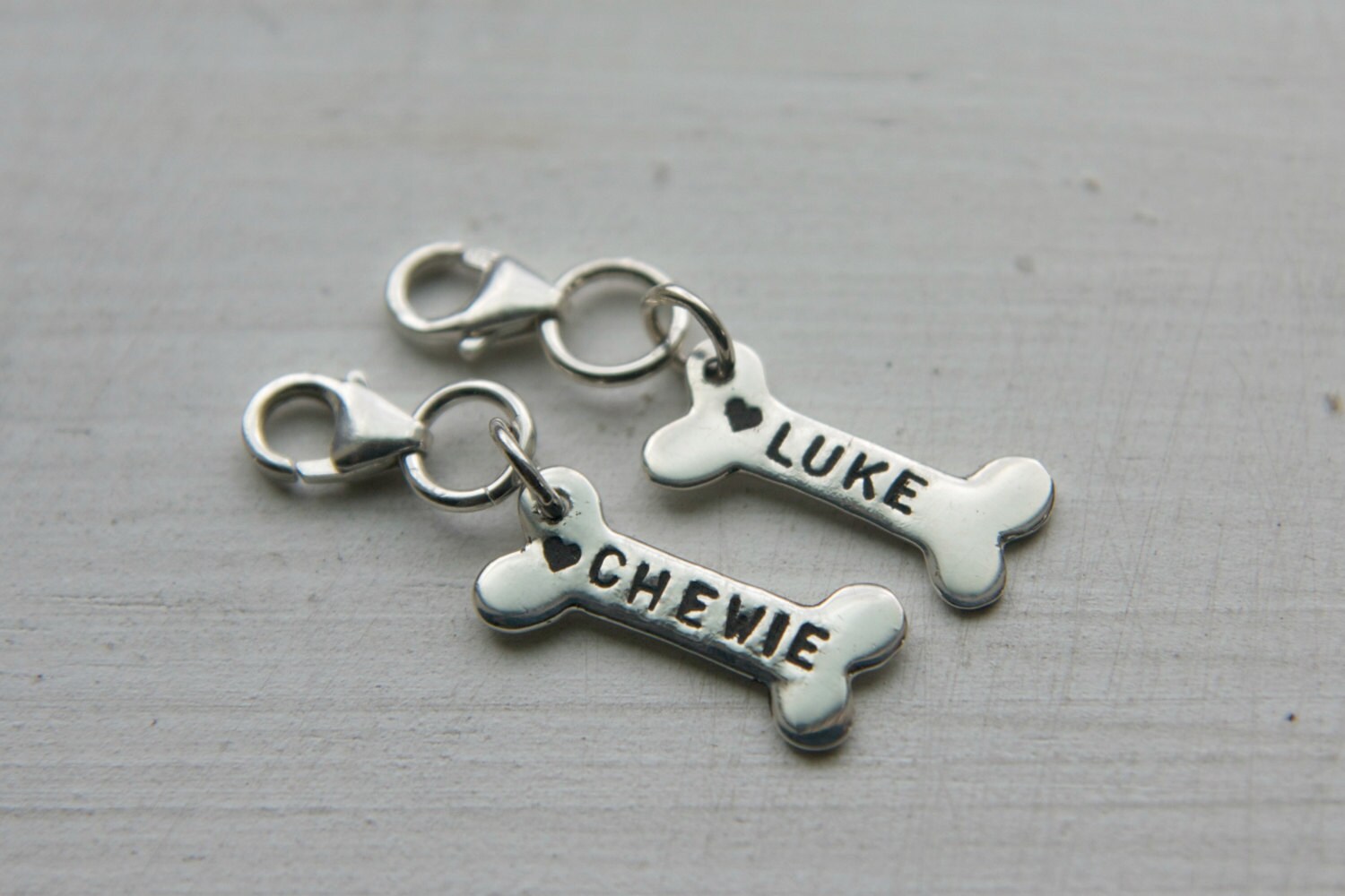 Sterling Silver Dog Bone Charm Personalized Custom | Etsy