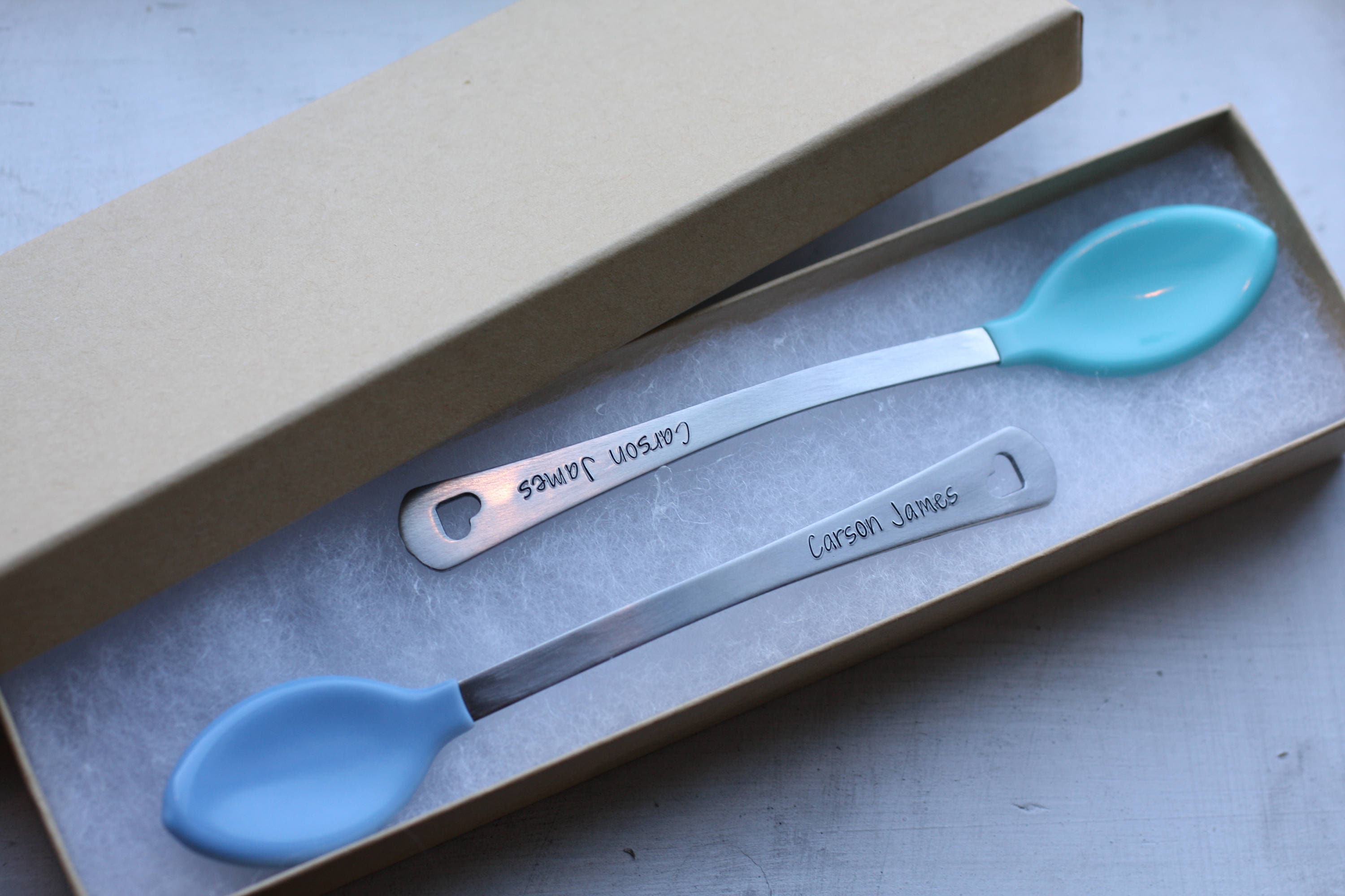 Personalized Baby Spoons Set of 2 Custom Baby Boy Spoons - Etsy
