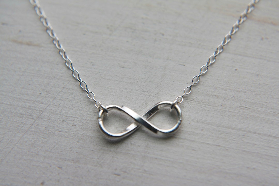 Sterling Silver Infinity Necklace, Infinity Charm Necklace or Bracelet ...